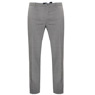 Incotex Trousers Seersucker Wool Taupe
