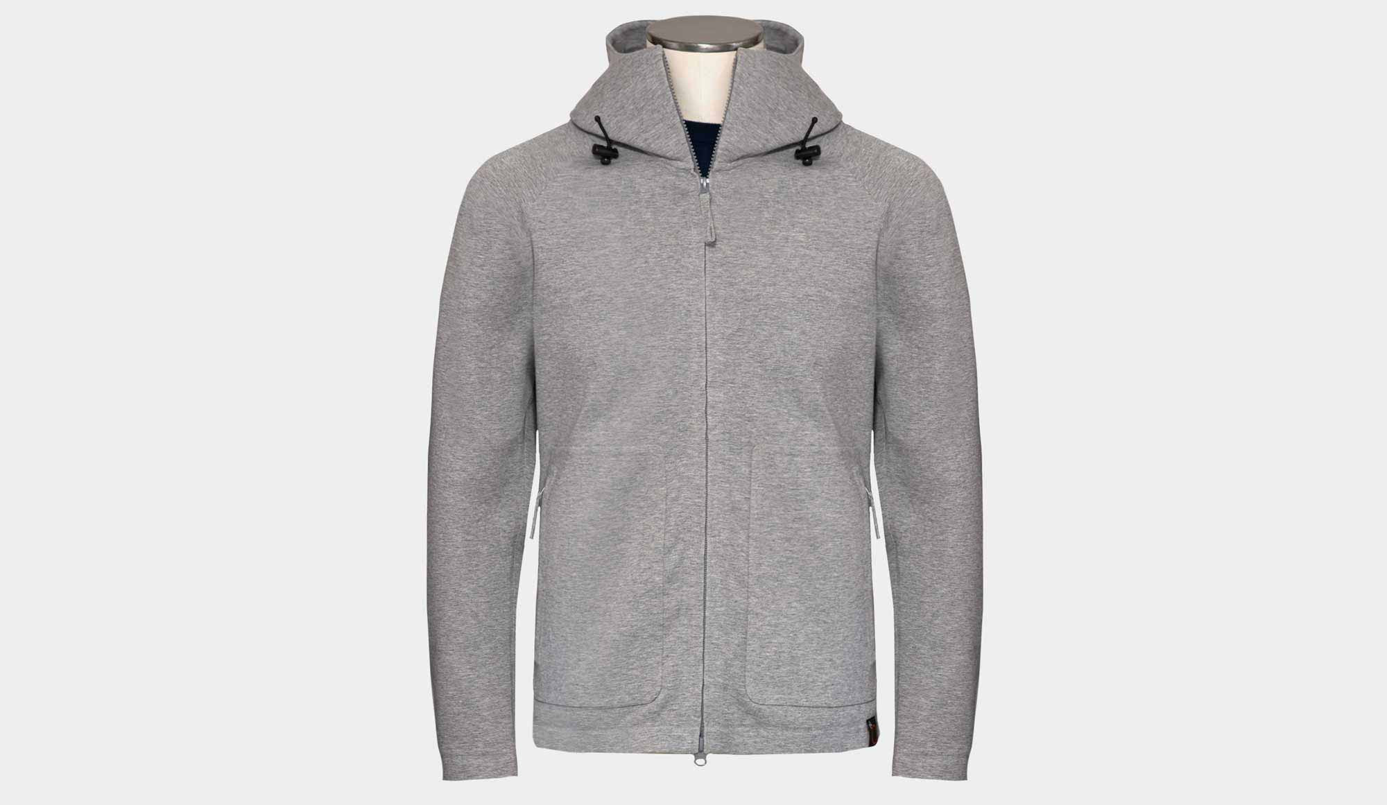 Aspesi Zip-up Hoodie Light-Grey