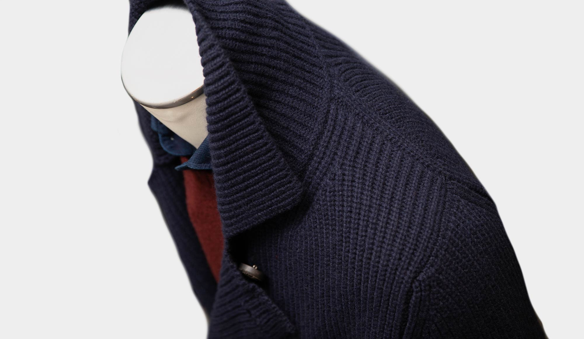 Drumohr Pea Coat Knitted Navy