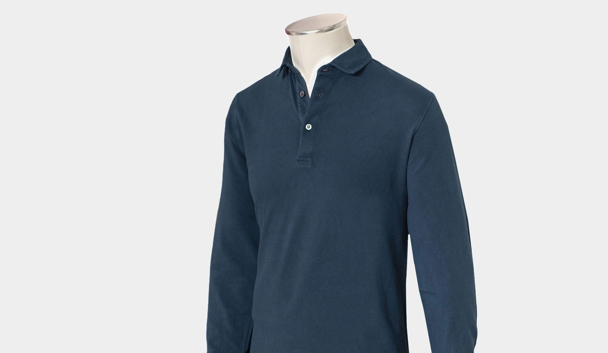 Drumohr Polo Garment Dyed Blue