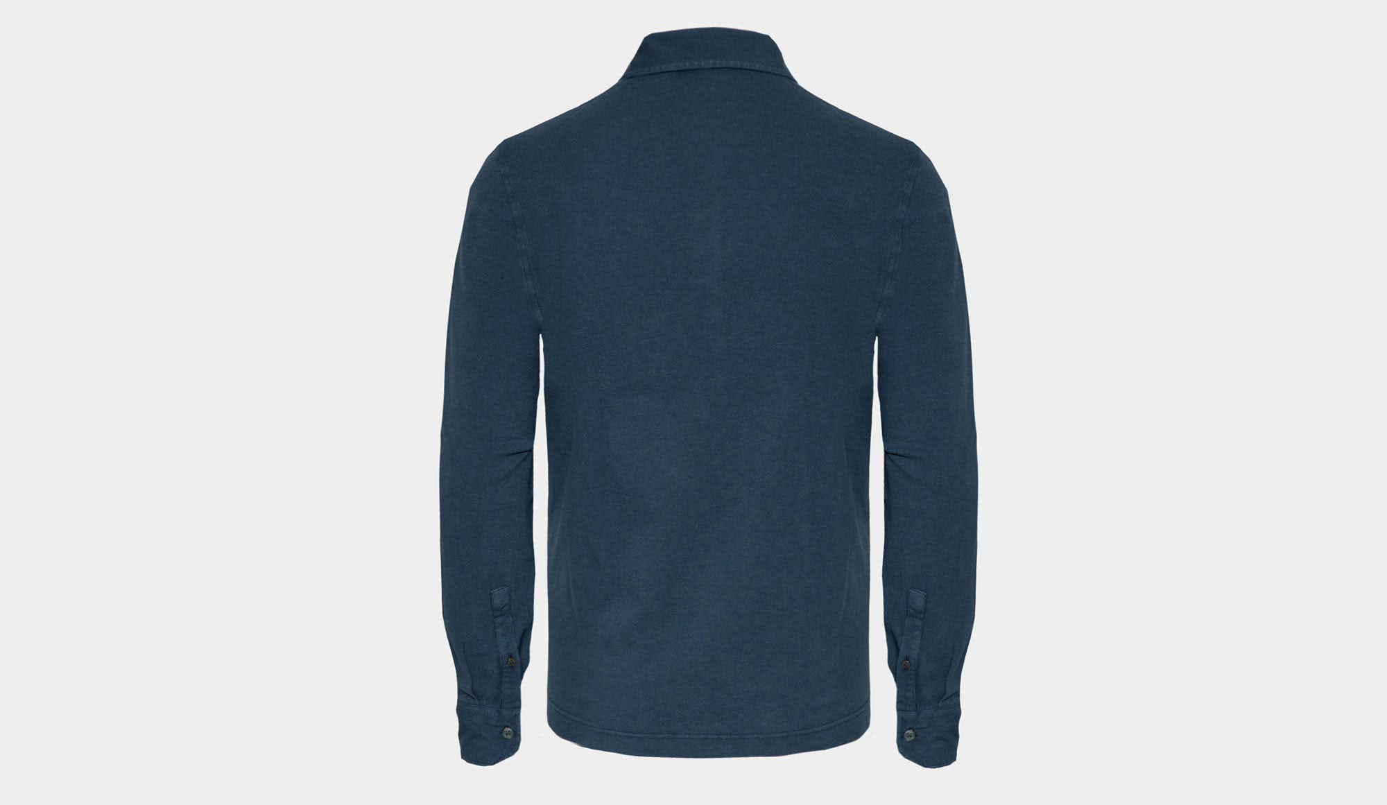 Drumohr Polo Garment Dyed Blue