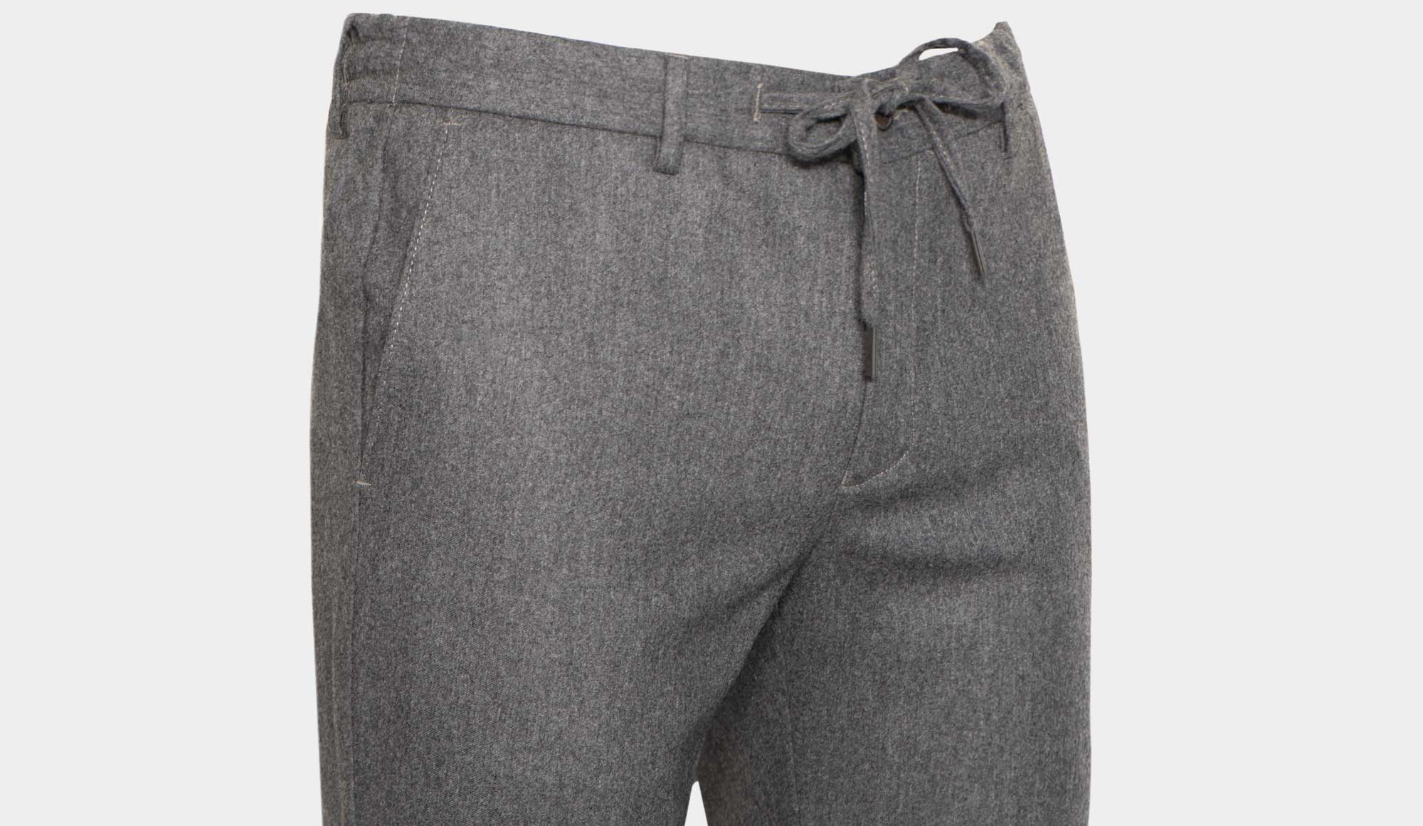 Germano Flannel Drawstring Grey