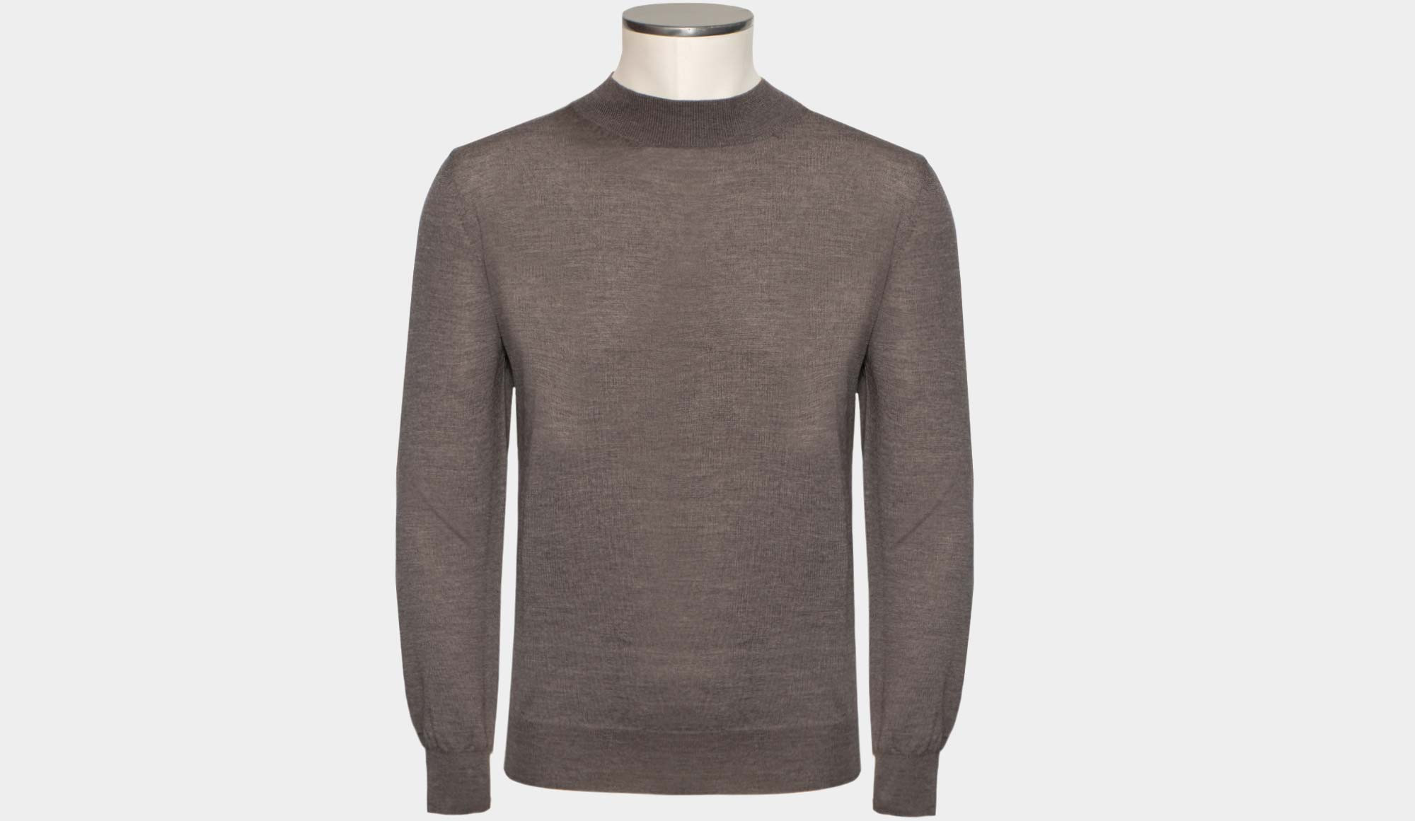 Gran Sasso Turtle Neck 'Super Tasmania' Medium Brown