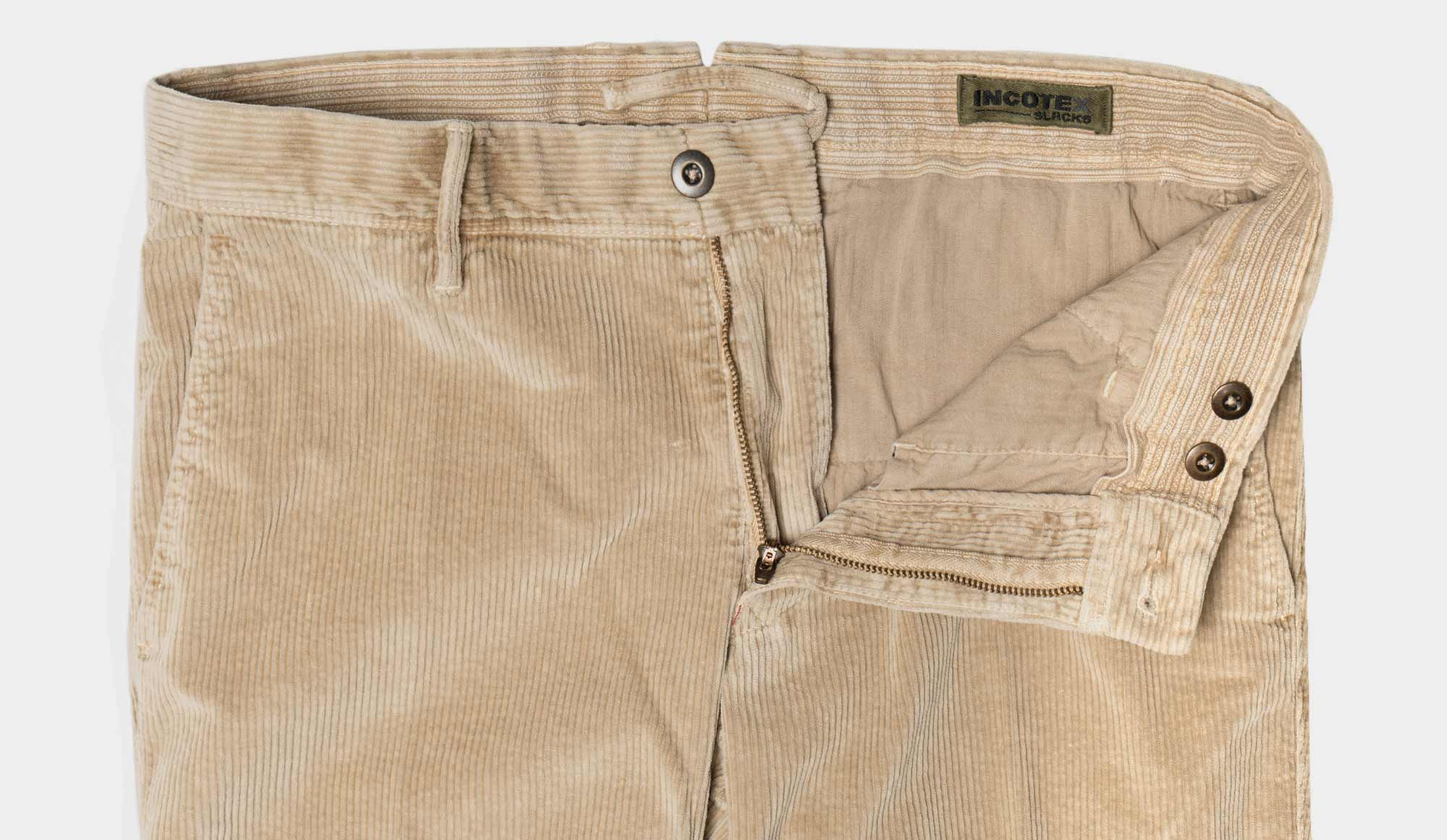Incotex Ribcord Slacks Beige