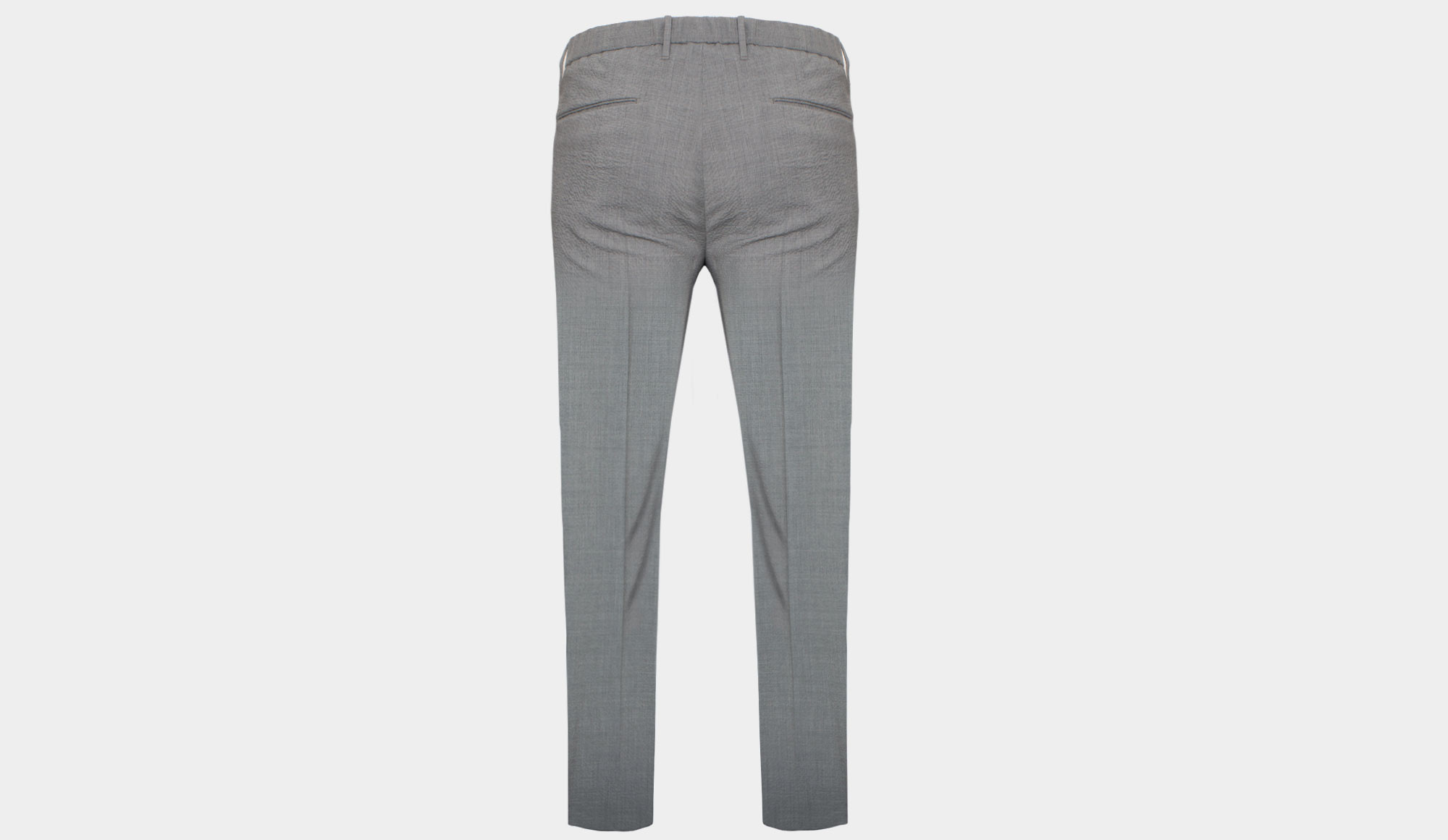 Incotex Trousers Seersucker Wool Taupe