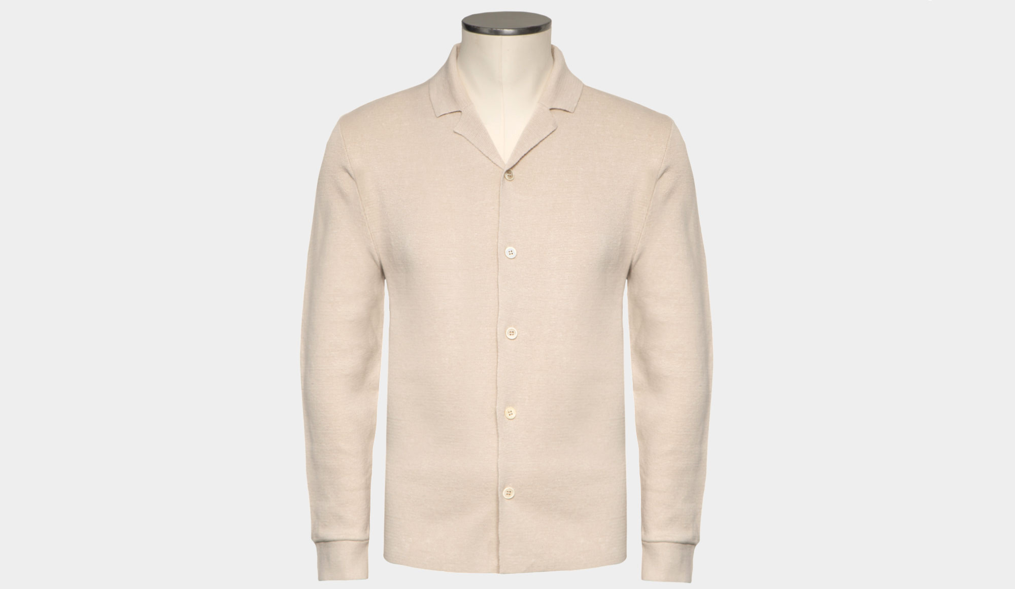 Zanone Linen-Cotton Shirt-Jacket Cream